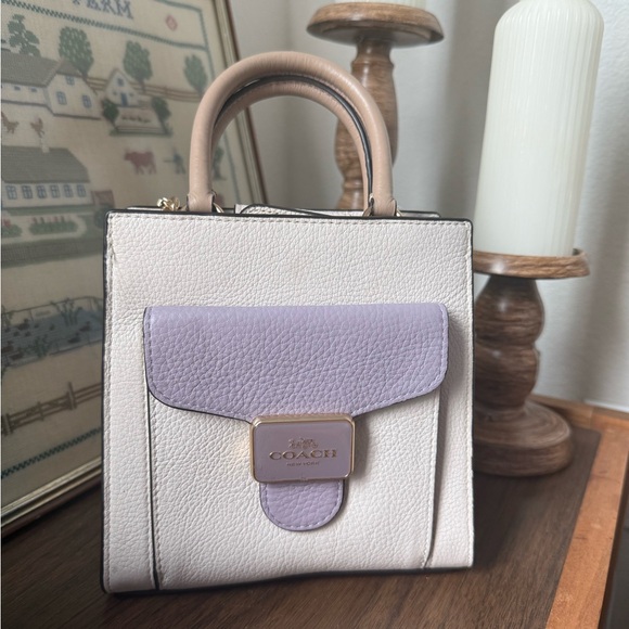 Coach | Bags | Coach Mini Poppy Bag In Cream Lavender Crossbody | Poshmark